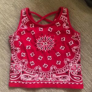 Energie | Shirts & Tops | Cowgirl Red Tank Top | Poshmark